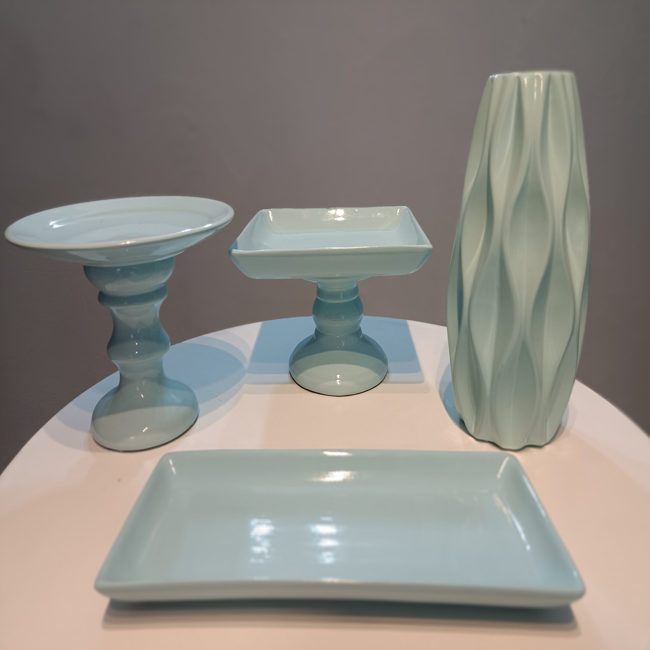 CONJUNTO DE CERÂMICAS – AZUL CANDY – Mathurma Festas